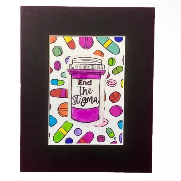 Hand Crafted | Art | End The Stigma Collage Art 5x7 Handmade Mental ...